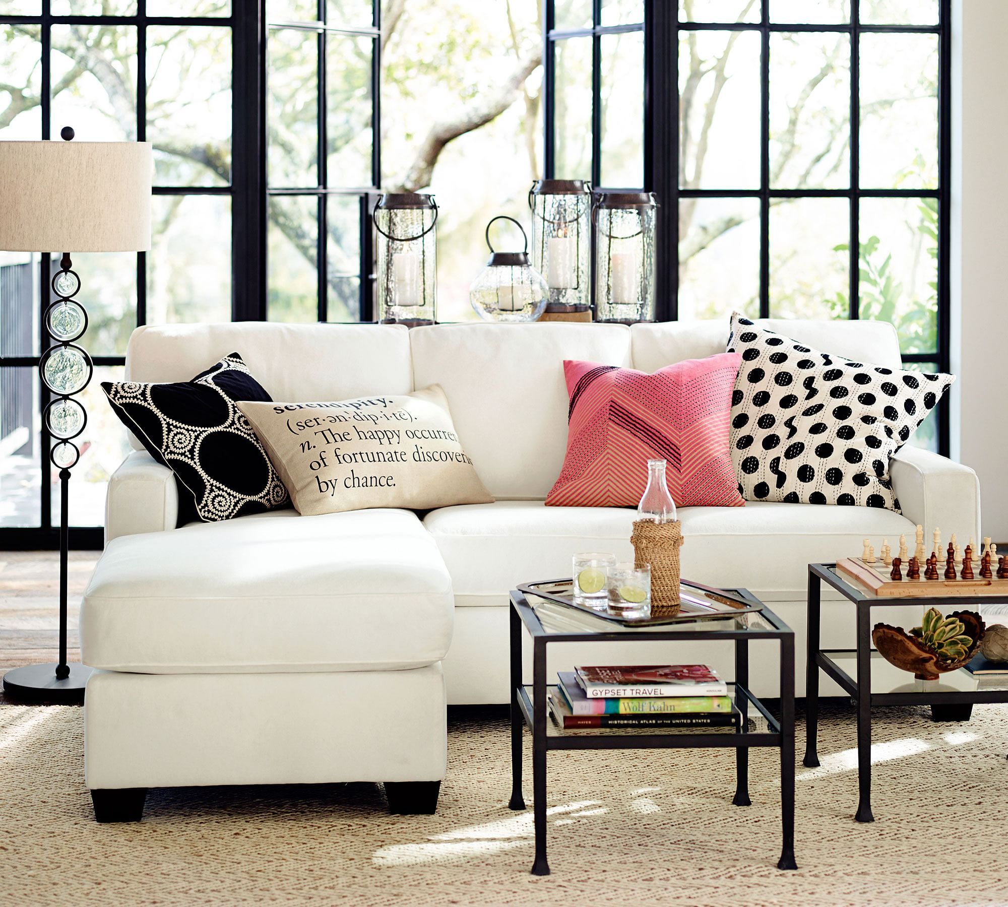 Small scale sofa with chaise store
