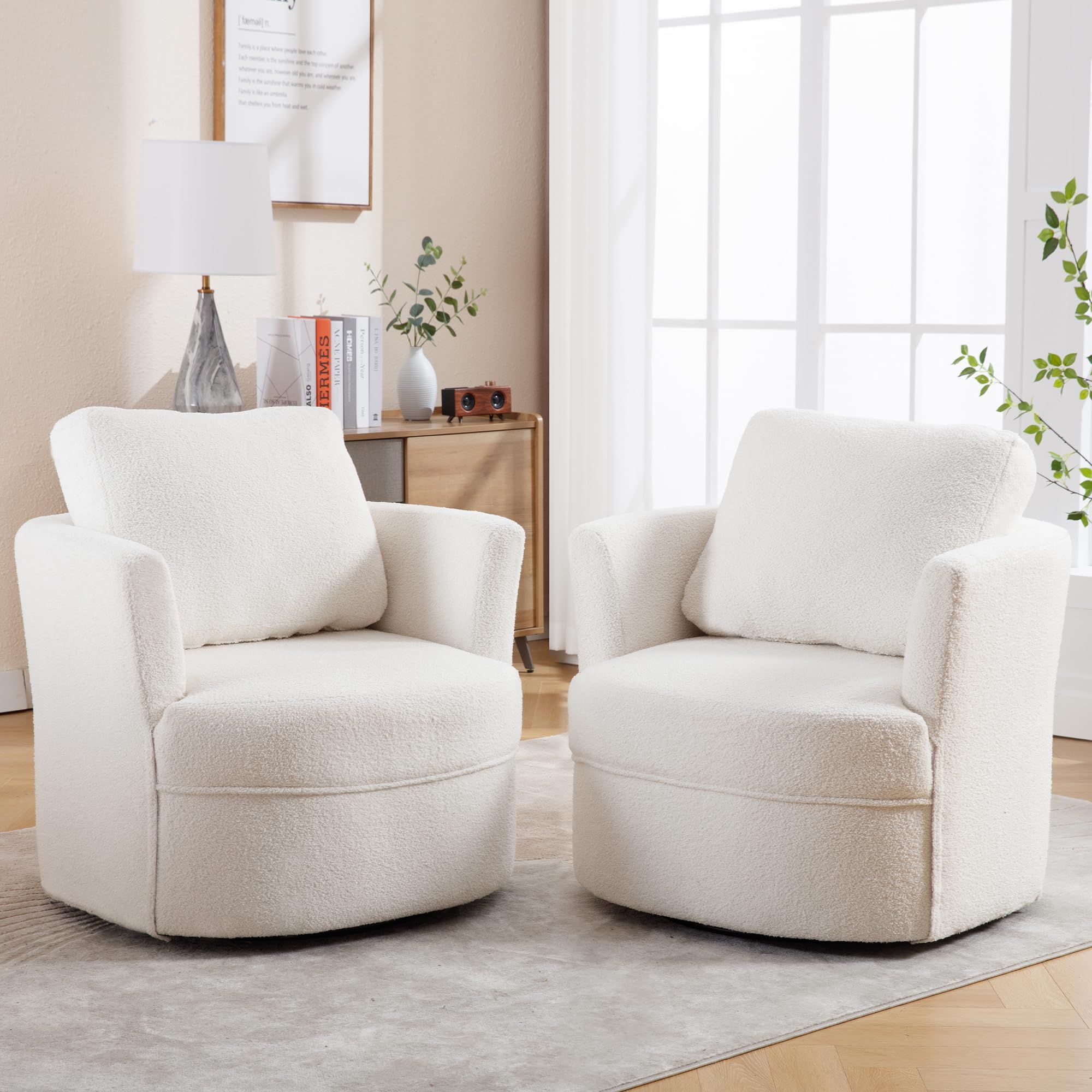 Costco s Uber Popular Boucle Swivel Chair Is Officially Back in Stock And on Sale