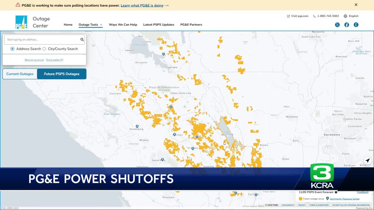 Pge power outage maps store